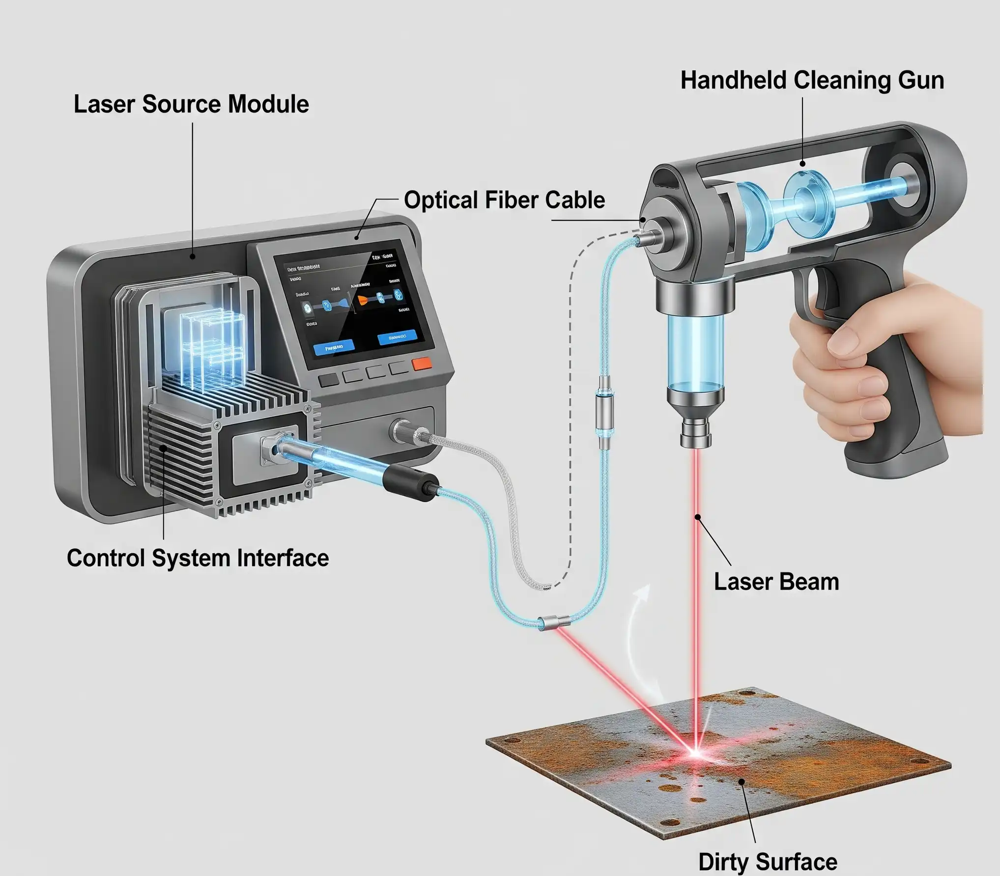 Introduction to Main Components and Functions of Laser Cleaners