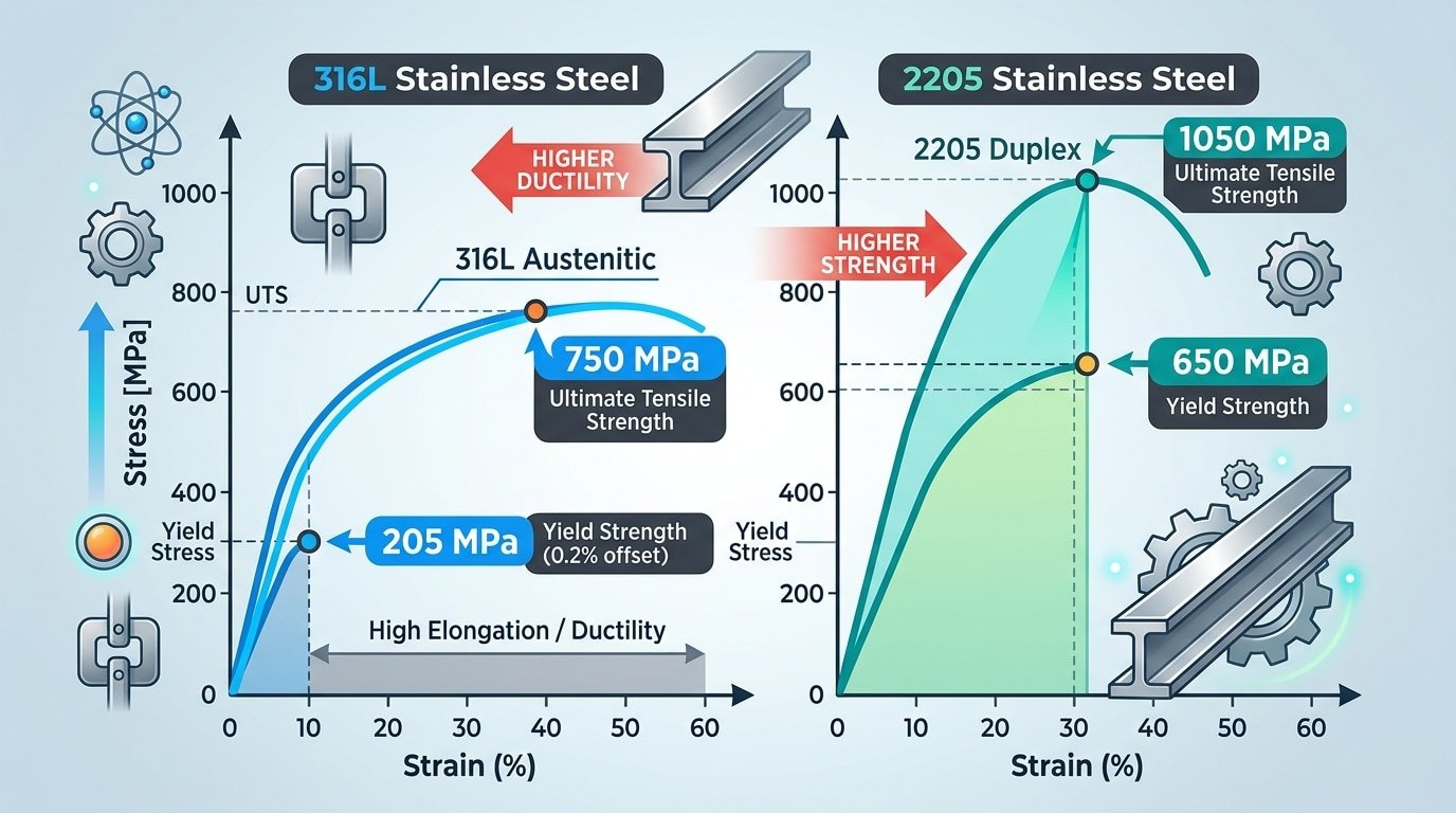 316 vs Duplex Stainless Steel (Strength & Cost Compared)