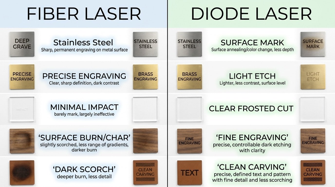 Fiber Laser vs Diode Laser - 4x Faster, 10x Pricier (Tested)