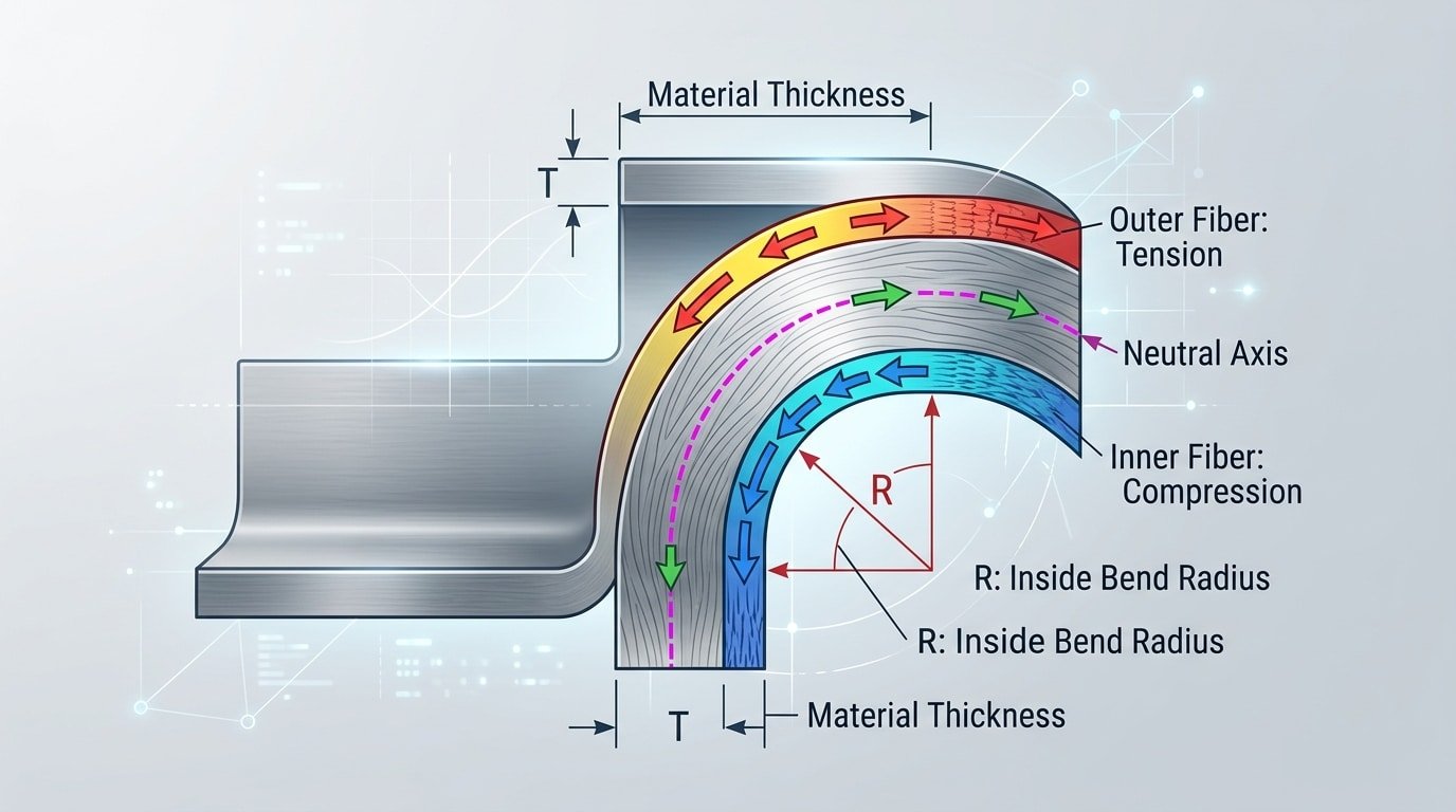 Sheet Metal Minimum Bend Radius Chart [Material Guide]