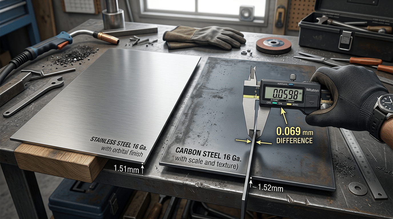 Standard Metal Thickness Chart (Gauge to Millimeters)
