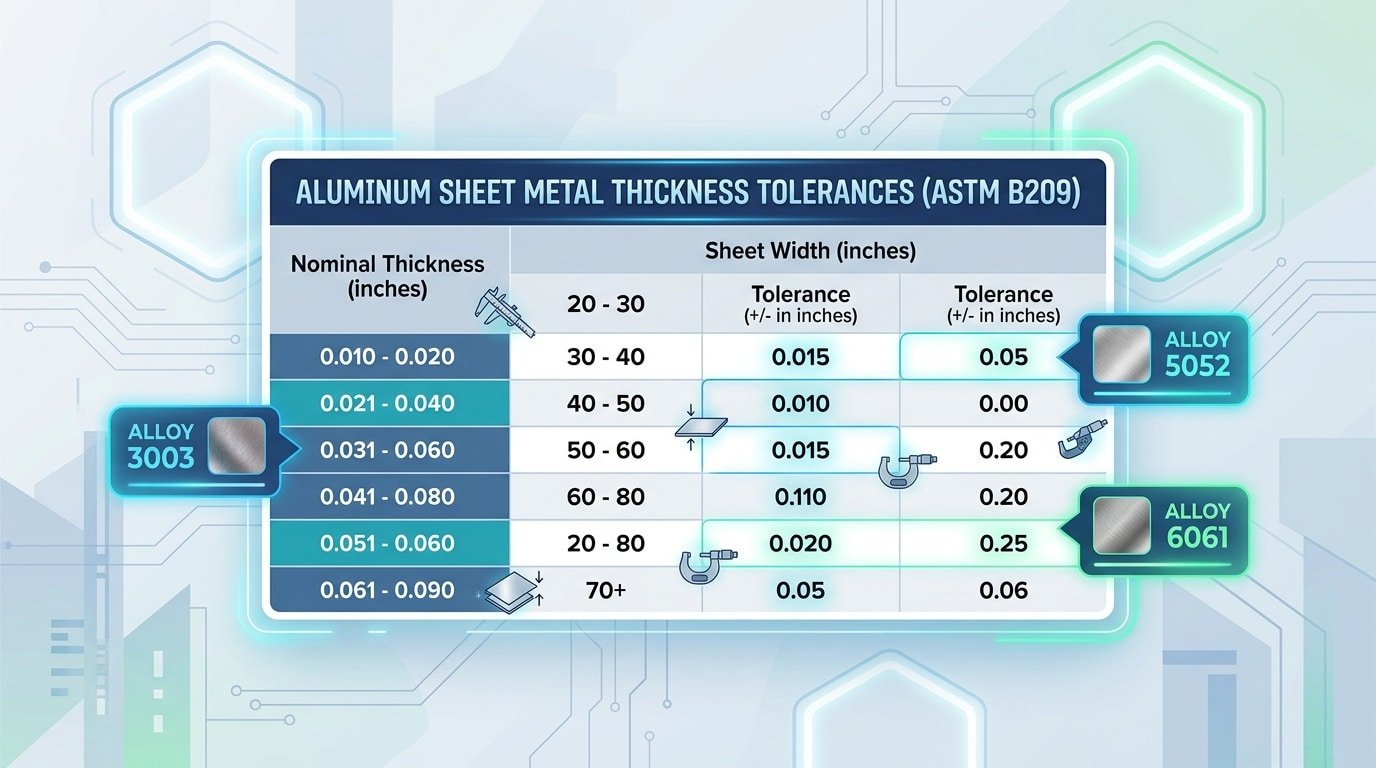 Standard Sheet Metal Thickness Tolerance [Gauge Charts]
